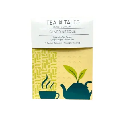 Tea N Tales - Silver Needle Box | 5 Triangle Tea Bags @3g | www ...